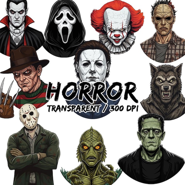Horror Clipart - Etsy