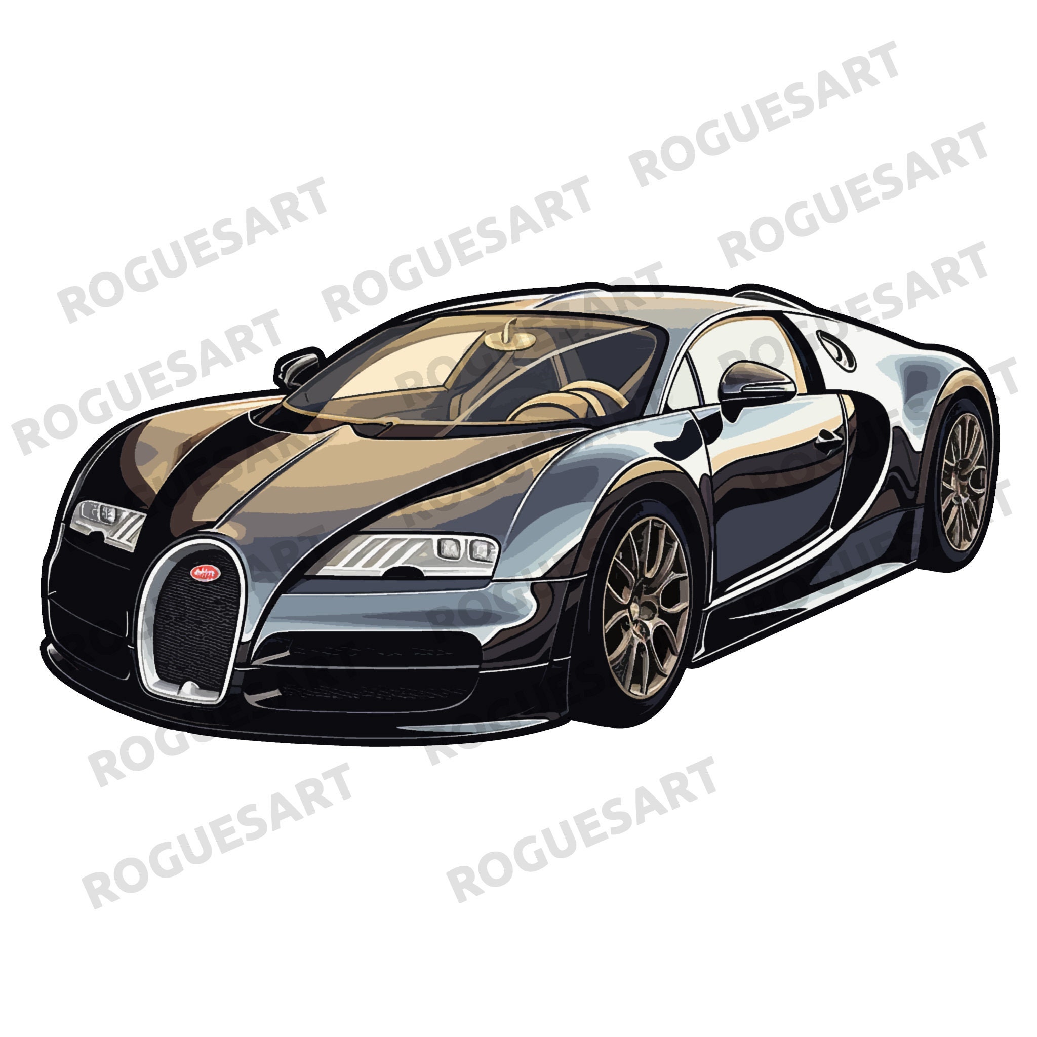 Bugatti Veyron Clipart PNG, Sticker, Digital Download, Printable ...