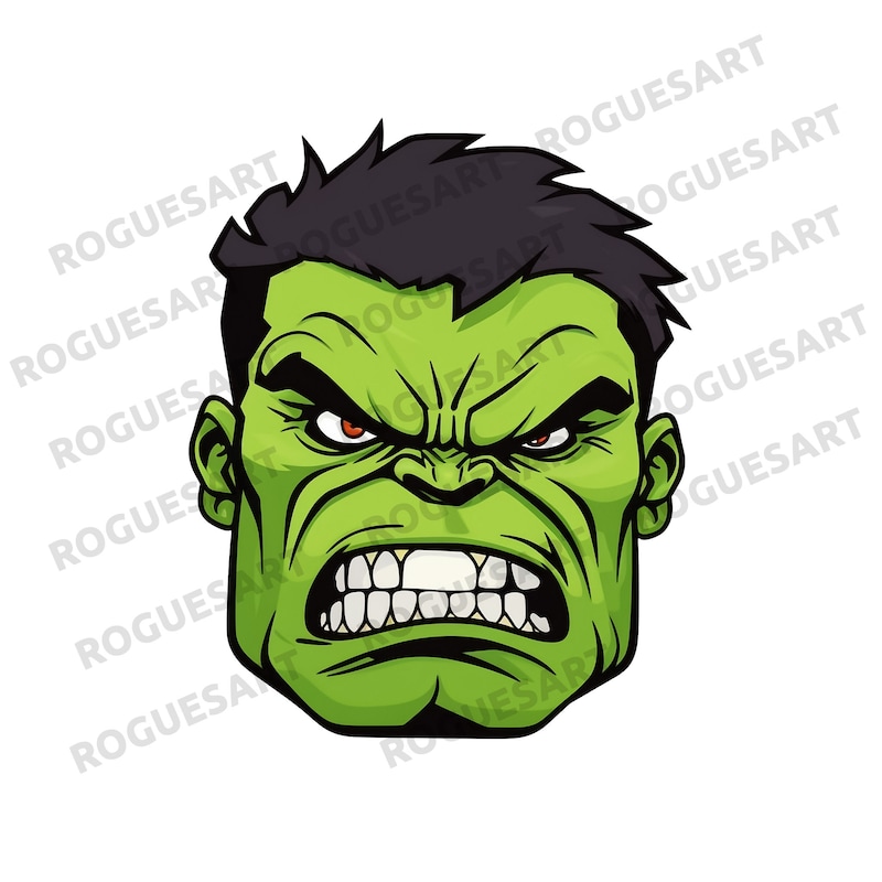 Hulk Face Drawing - Etsy