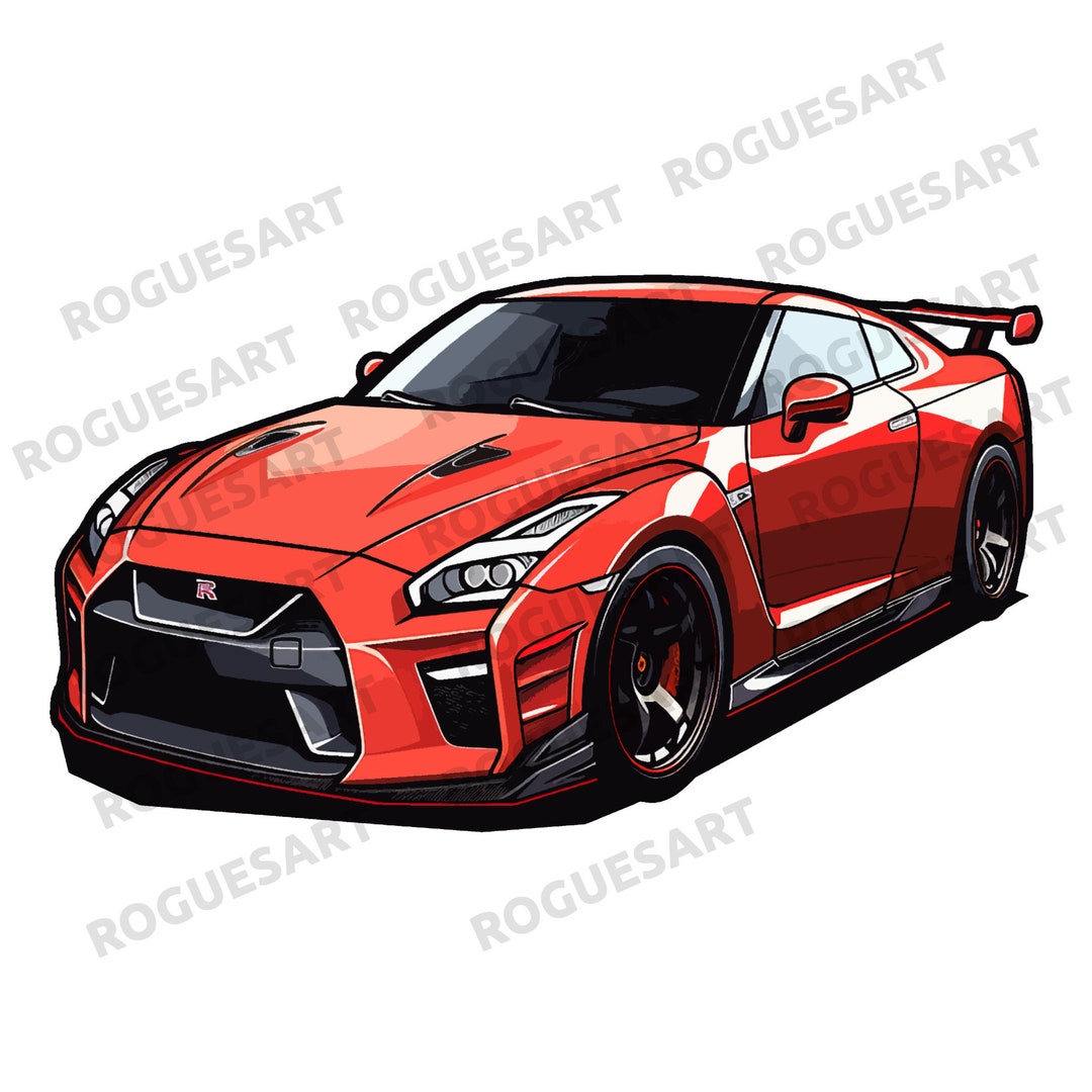 Nissan GTR Clipart PNG, SVG, Digital Download, Printable, Sublimation ...