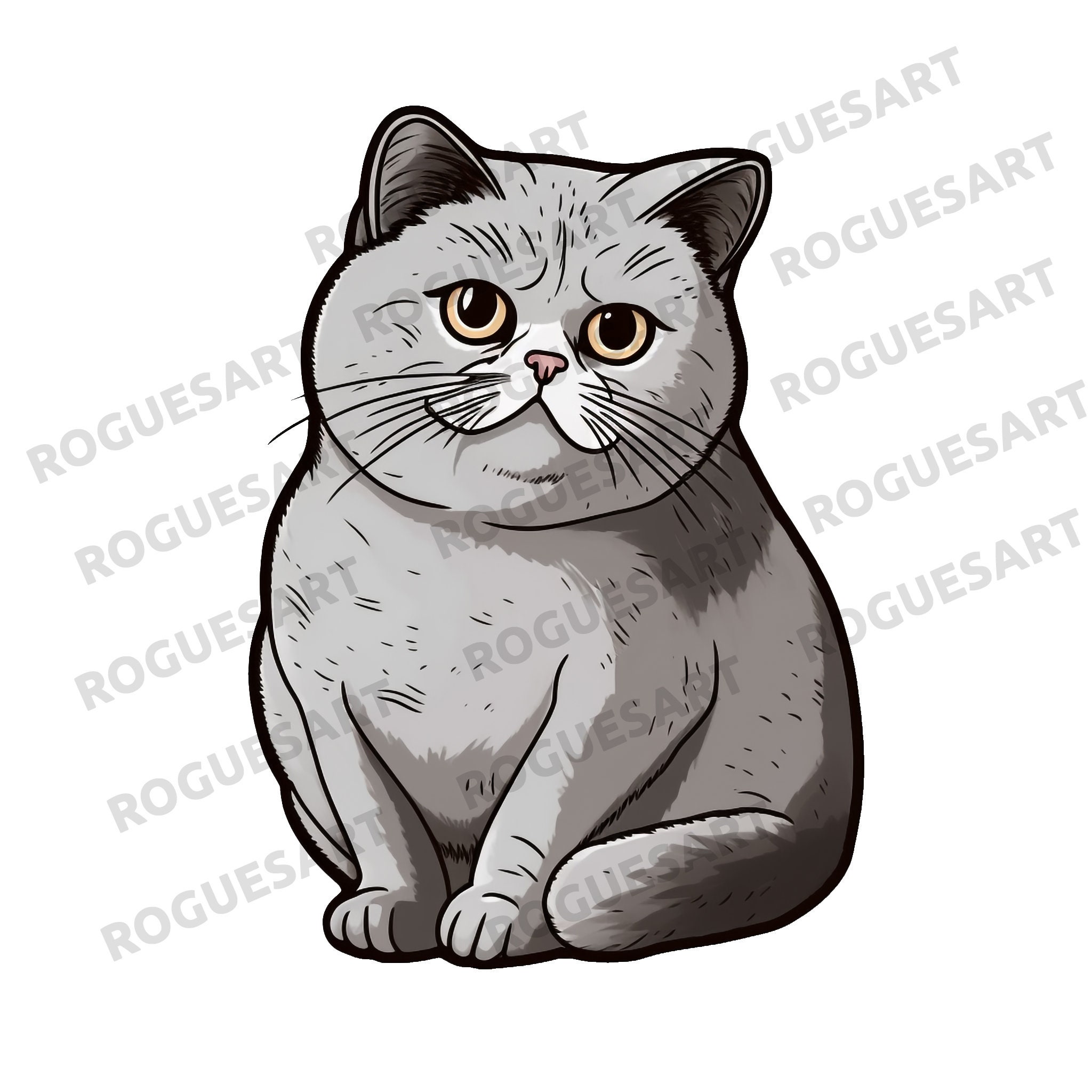 Cat Design PNG, Sticker, Digital Download, Printable, Sublimation ...