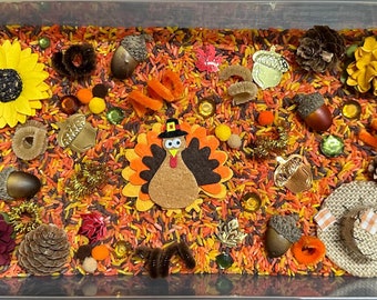 Thanksgiving Sensory Bin,autumn Harvest Sensory Bin, Fall Sensory Kit ...