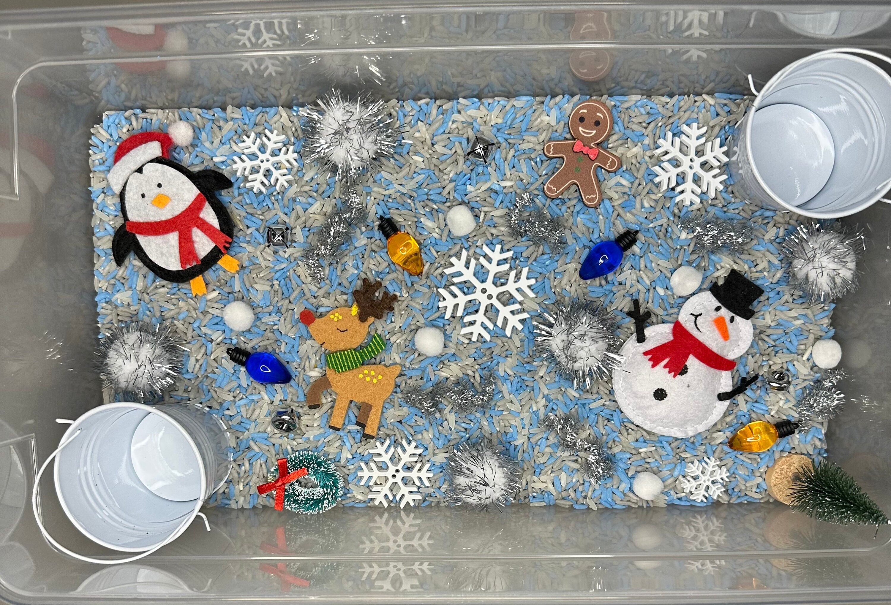 Winter Sensory Bin, Christmas Sensory Bin, Montessori Independent Open ...