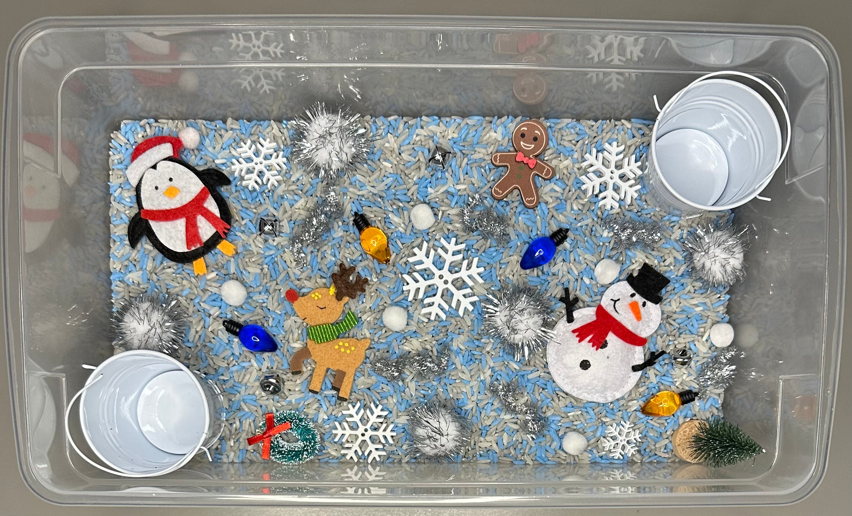 Winter Sensory Bin, Christmas Sensory Bin, Montessori Independent Open ...