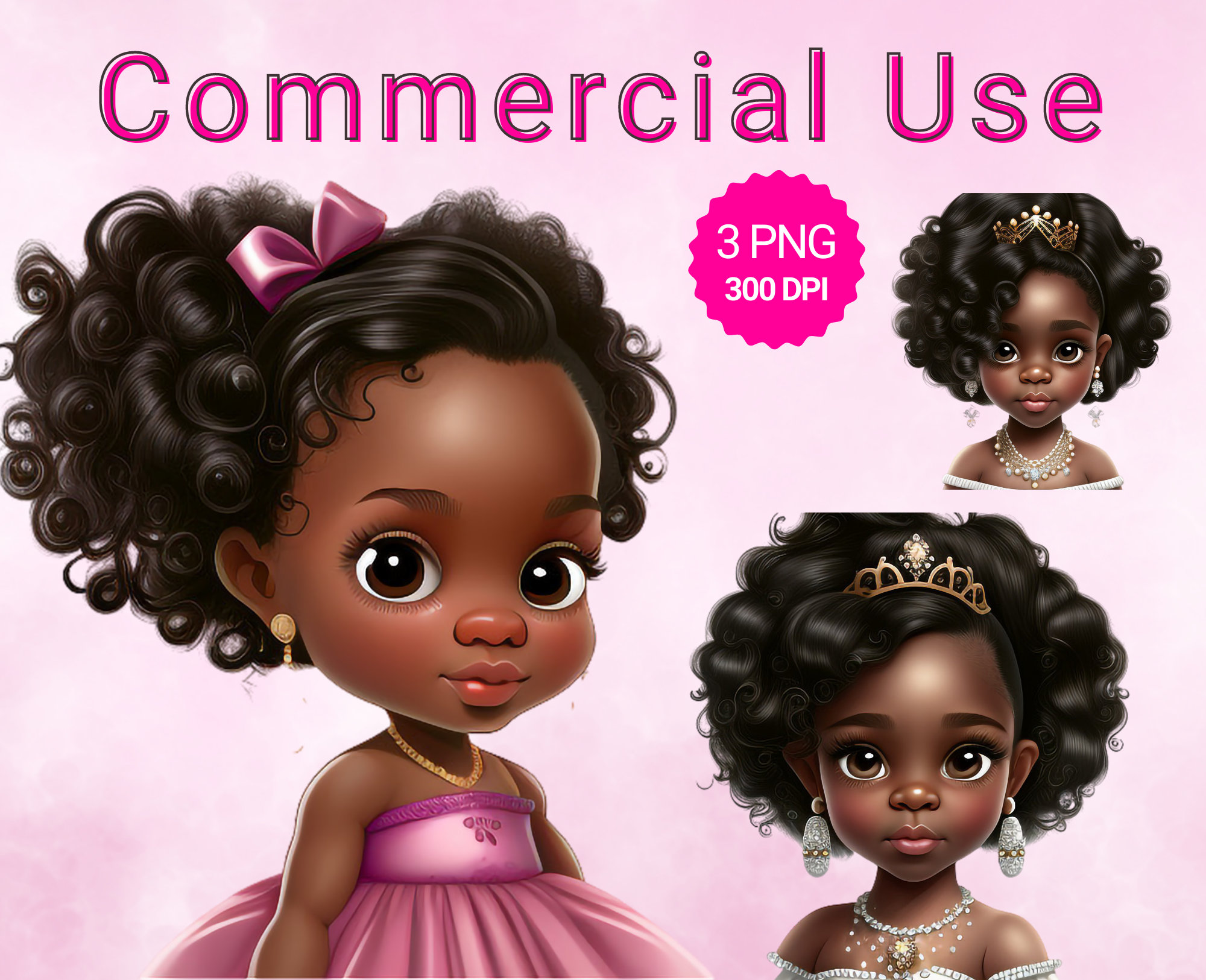 Black Princess Png Black Girl PNG Little Black Girl Afro - Etsy