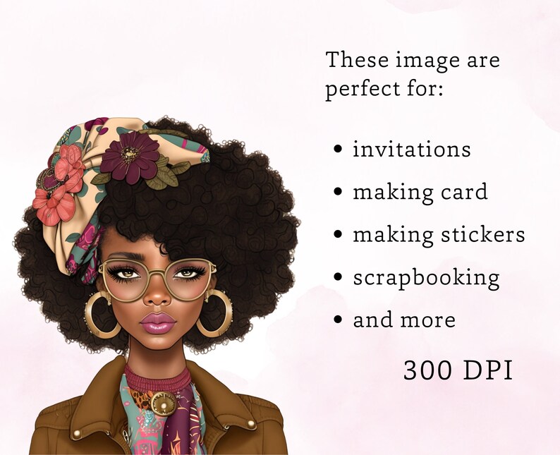 Black Woman Png, African American Clipart, Afro Girl Clipart, Fashion ...