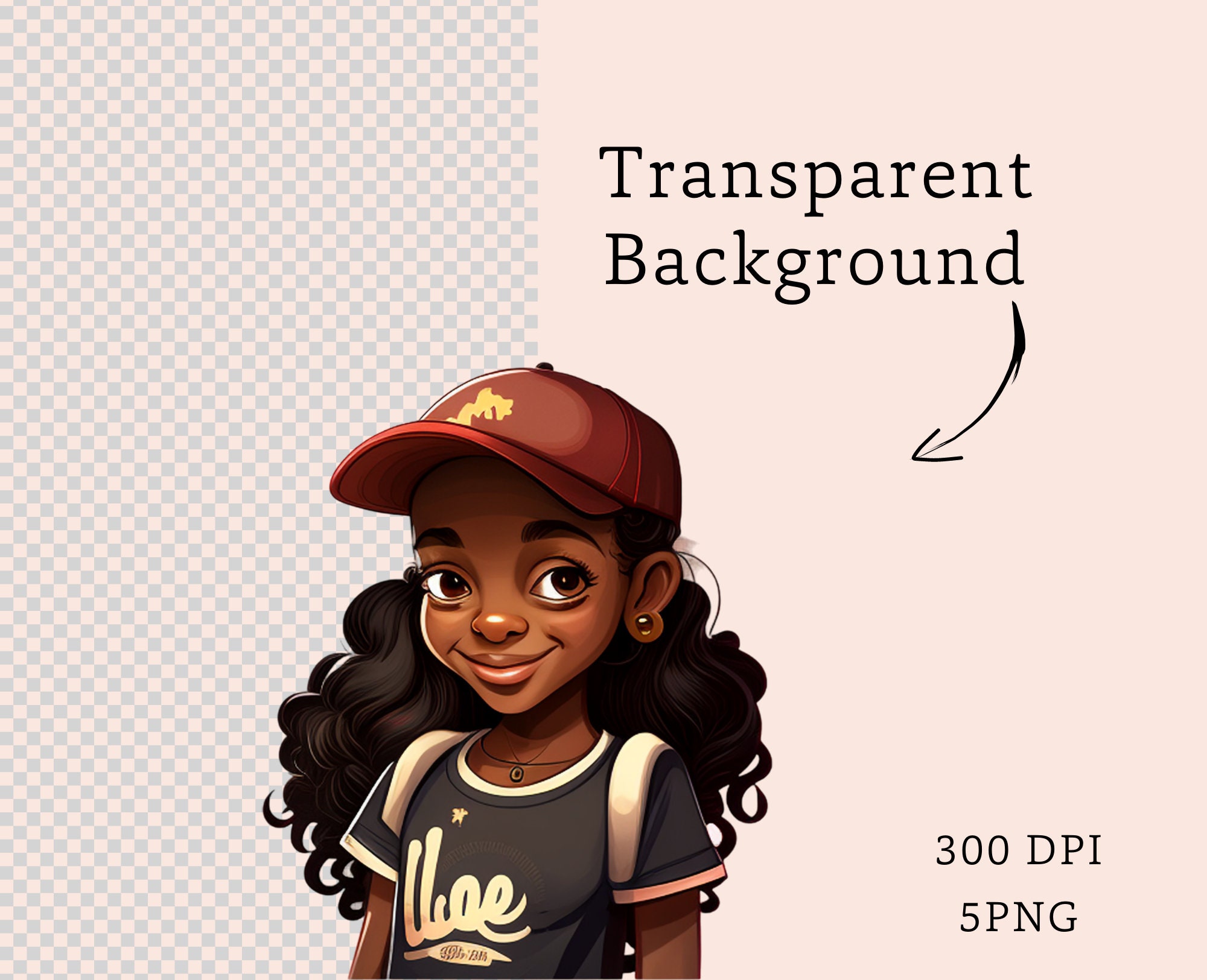 Sports Black Girls Bundle, Little Black Girlpng Clipart Bundle, Black ...