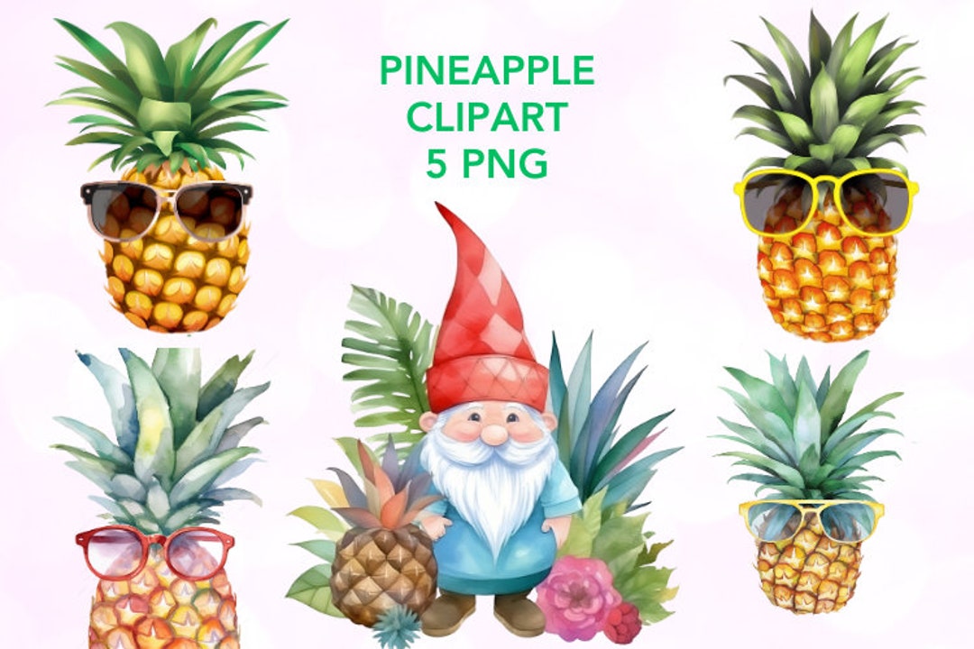 Watercolor Pineapple Clipart, Fruit Illustrations, Tropical Fruit ...