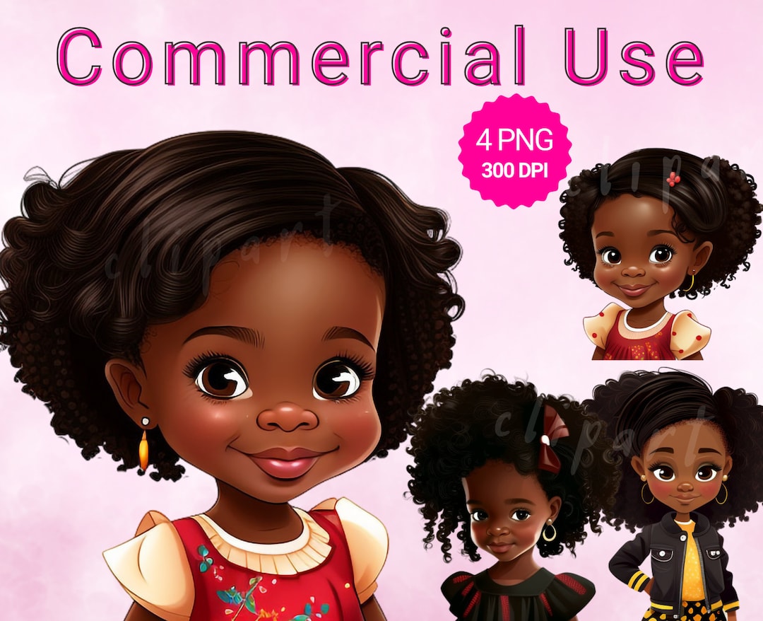 Little Girl PNG, Brown Girl PNG, Black Girl PNG, Black Kids Png, Little ...