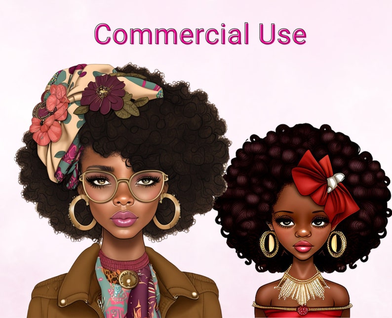 Black Woman Png, African American Clipart, Afro Girl Clipart, Fashion ...