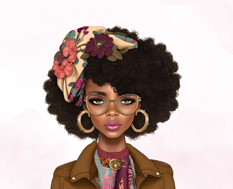 Black Woman Png, African American Clipart, Afro Girl Clipart, Fashion ...
