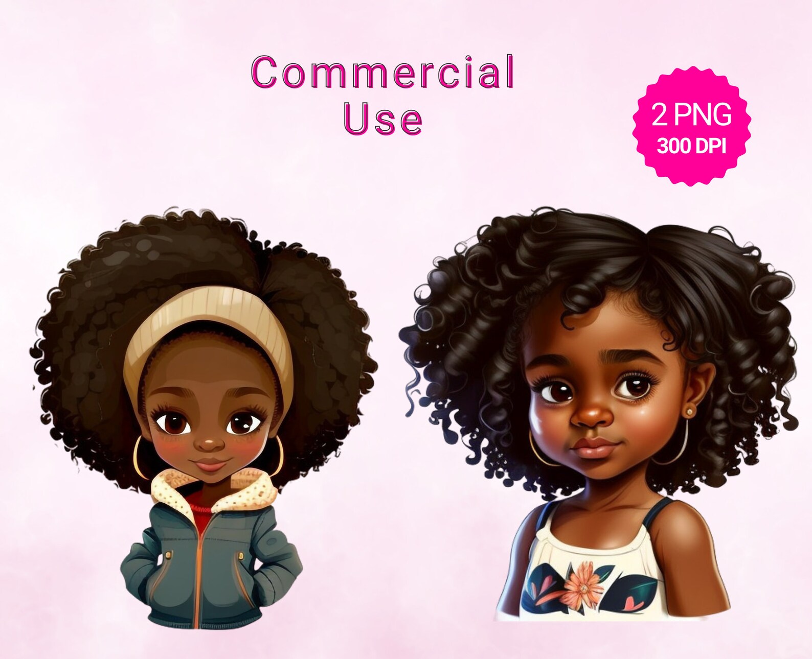 Black Girl PNG, Black Girls Bundle, Black Kids Png, Little Black Girl ...