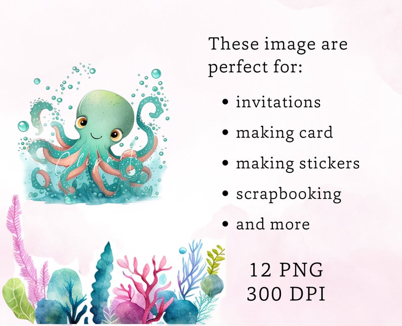 Sea Animal Clipart, Fish Clipart, Dolphin Clipart, Watercolor Fish ...