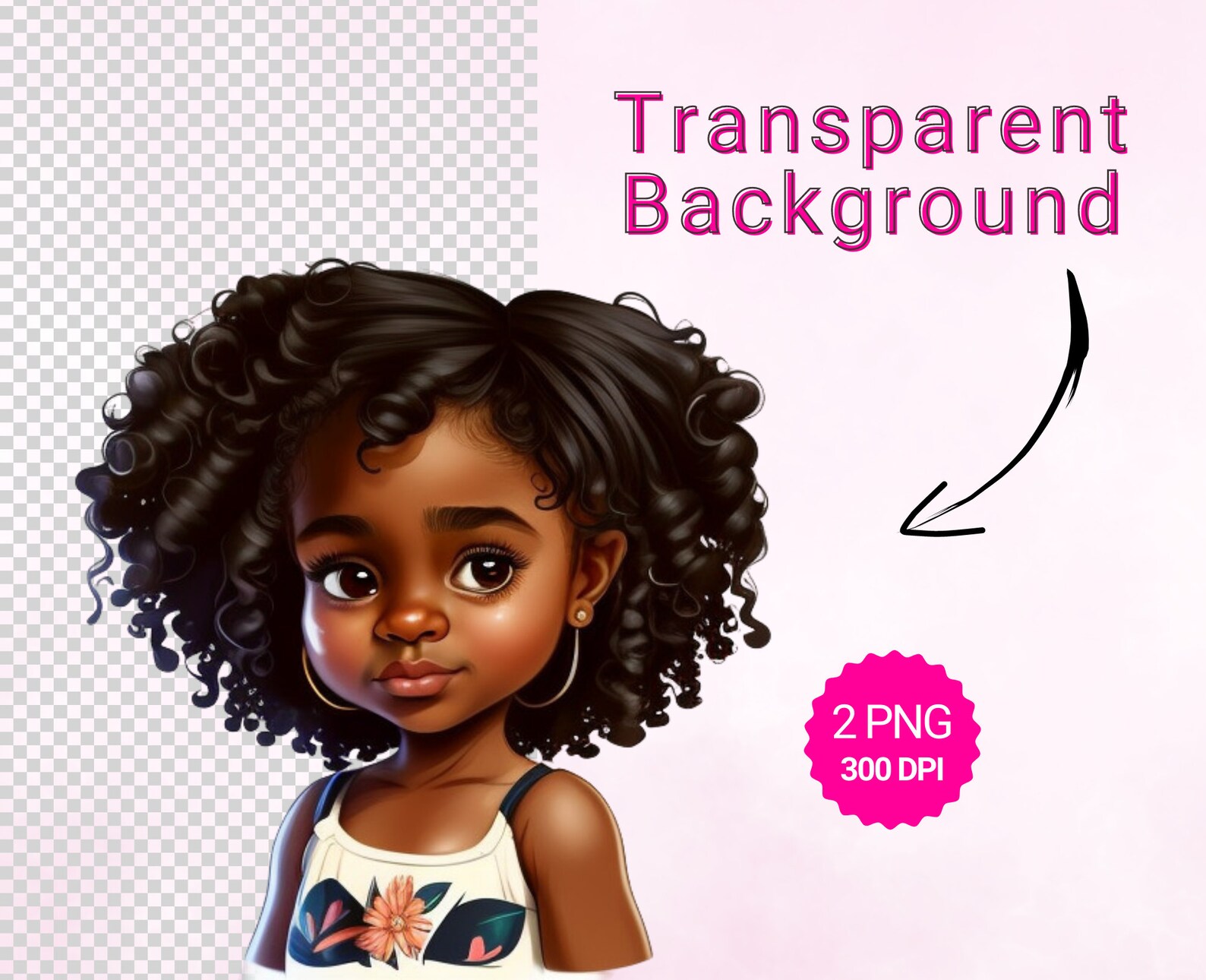 Black Girl PNG, Black Girls Bundle, Black Kids Png, Little Black Girl ...