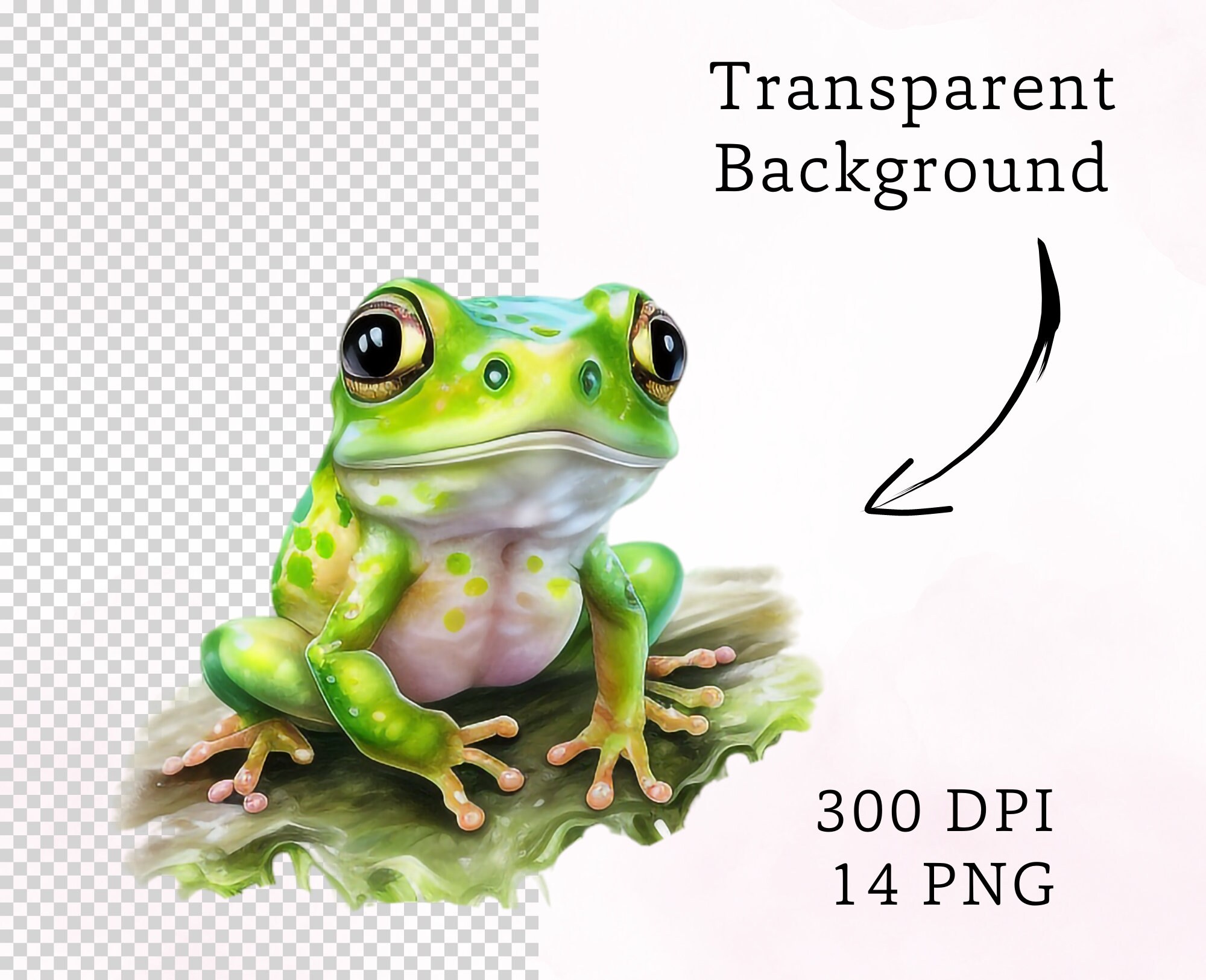 Cute Watercolor Frogs, Frog Clipart, Frogs Illustration Clip Art PNG ...