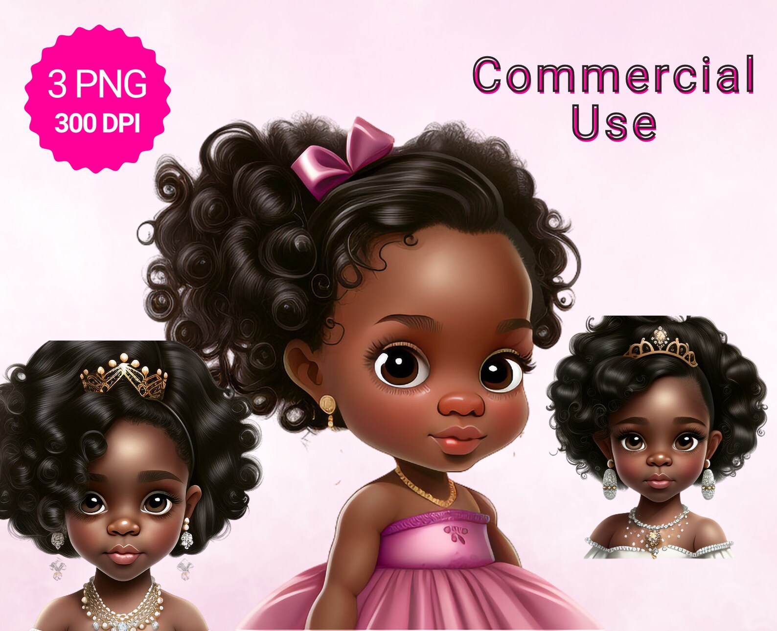 Black Princess Png Black Girl PNG Little Black Girl Afro - Etsy