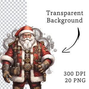 Steampunk Christmas Clipart Bundle, Steampunk PNG, Watercolor Steampunk ...