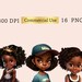 16 Png Black Girls Bundle, Little Black Girlpng Clipart Bundle, Black ...