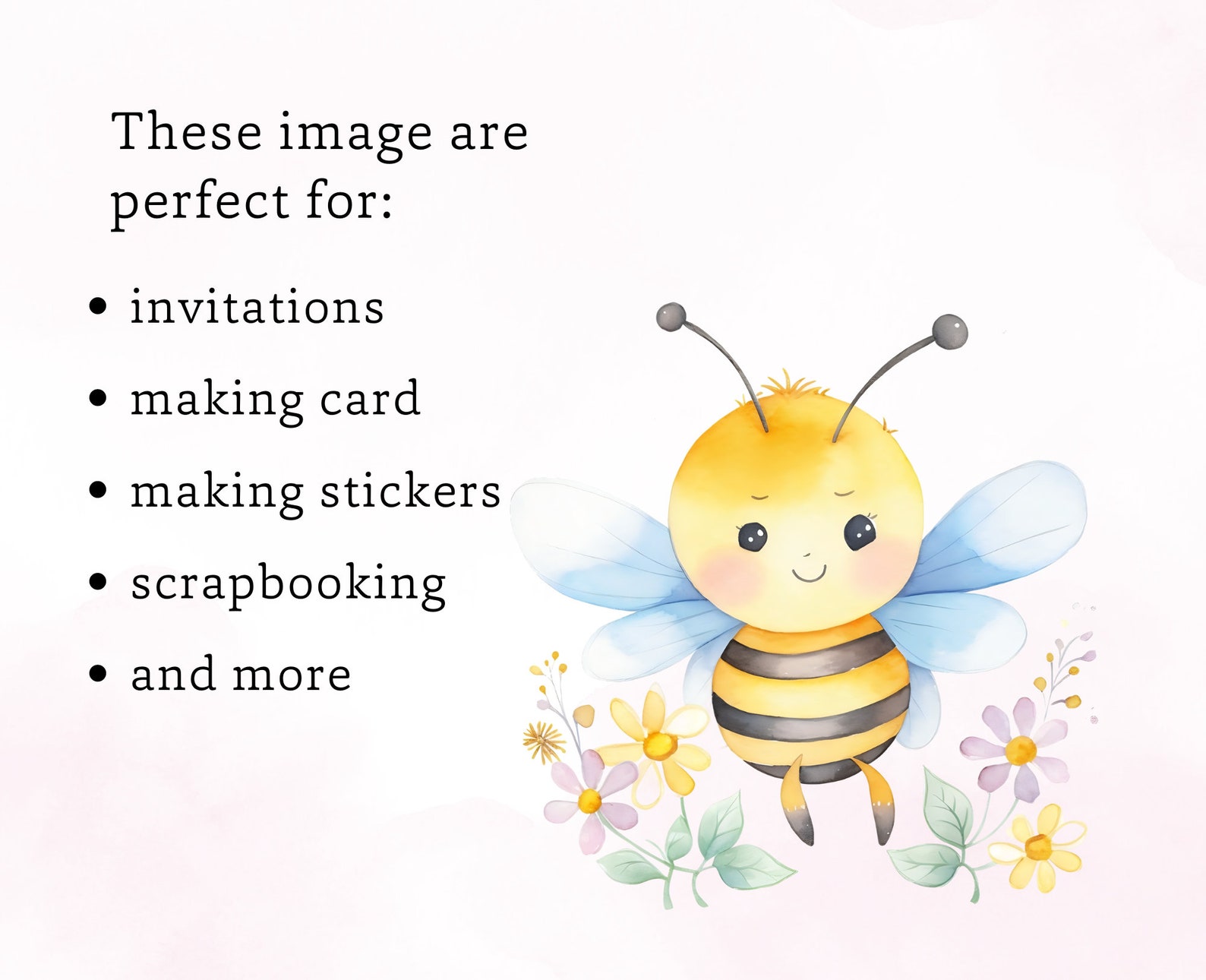 Watercolour Cute Bee Clipart, Bee PNG, Bee Art, Baby Bee Clip Art, Bees ...