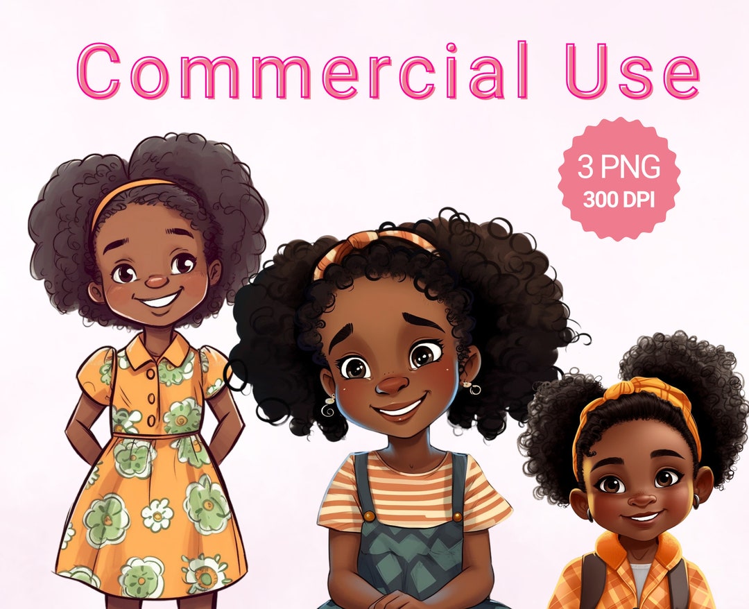 Cute Little Girl PNG, Brown Girl PNG, Black Girl PNG, Black Kids Png ...
