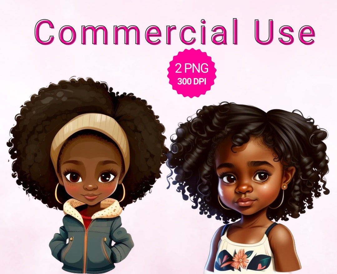 Black Girl PNG, Black Girls Bundle, Black Kids Png, Little Black Girl ...