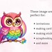 16 Png Cute Owl Clipart PNG, Bright Colorful Owl Clipart PNG, Bundle ...
