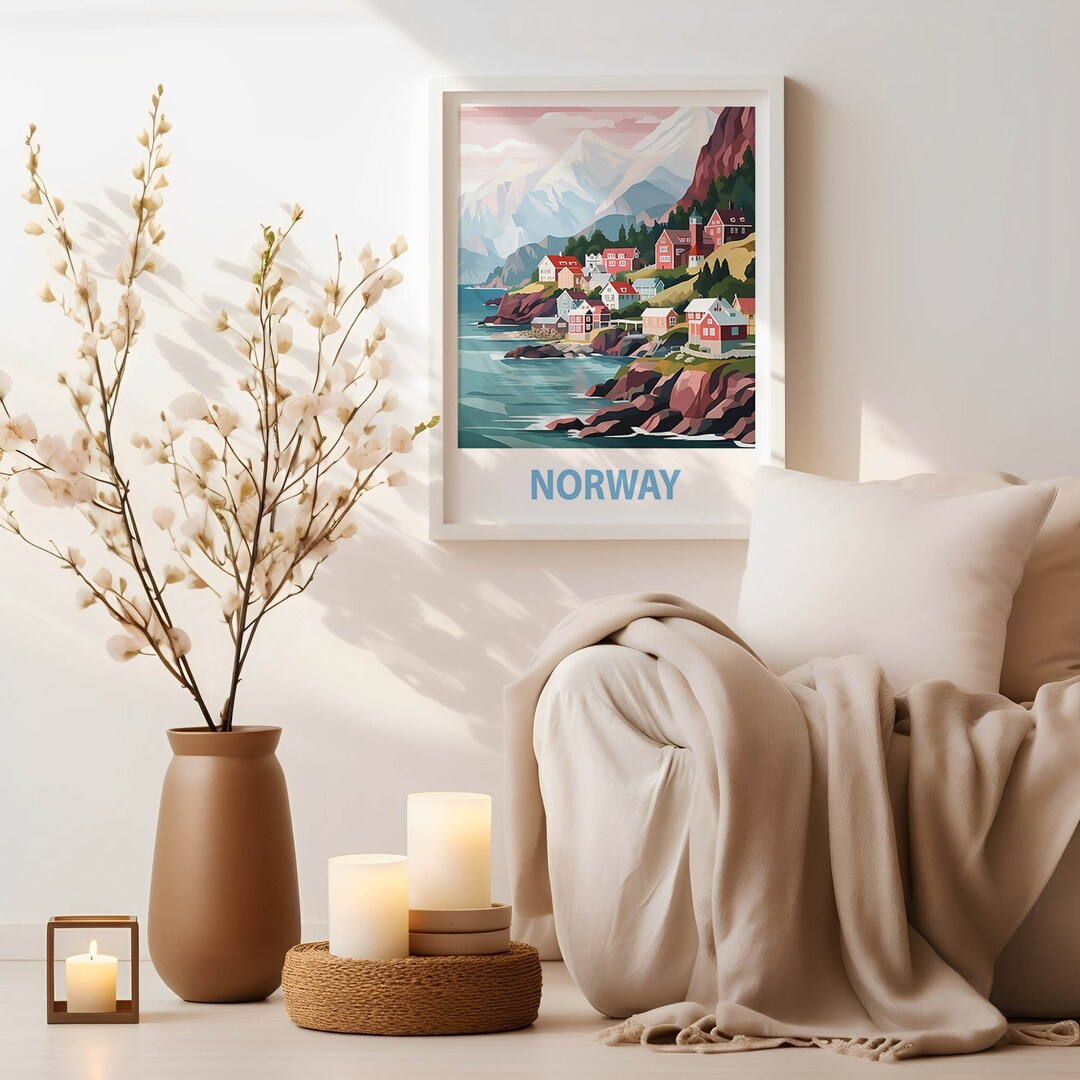 Norway Poster | Norwegian Wall Art Print | Travel Wall Art | Norway ...