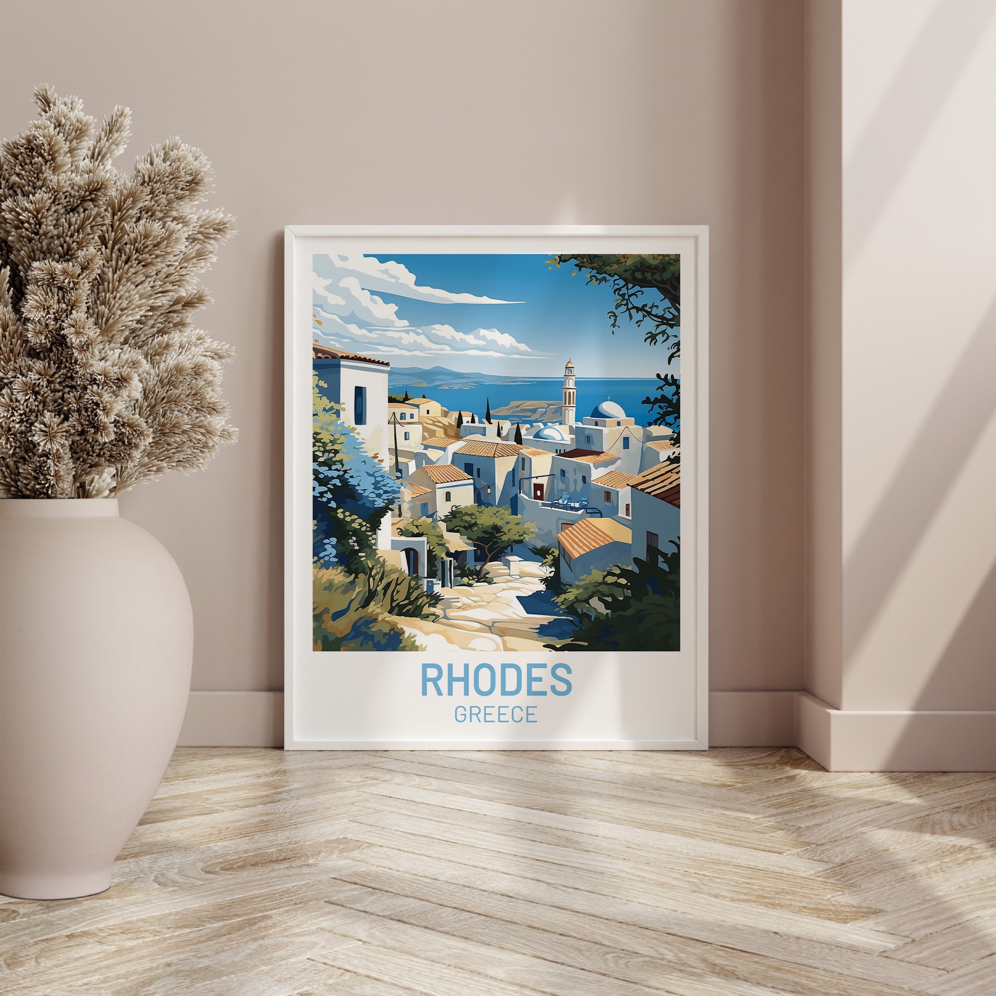 Rhodes Greece Travel Instant Download Printable Poster Rhodes ...