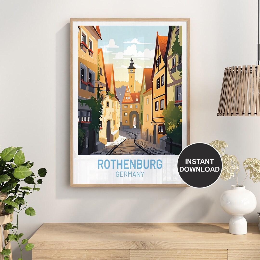 Rothenburg Germany Travel Instant Download Printable Poster ...