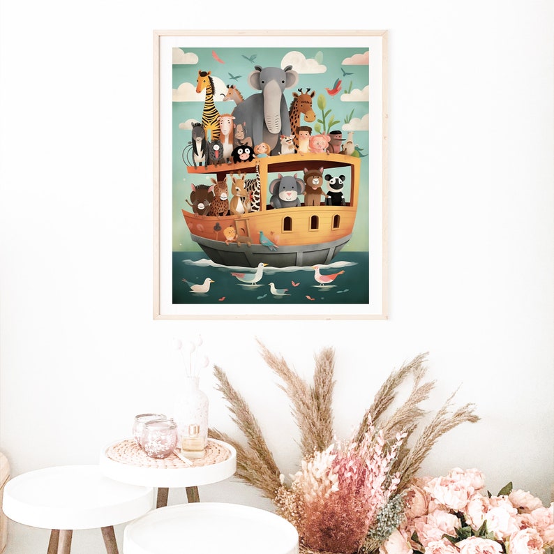 Noah's Ark Printable Download Sunday School Nursery Instant Print ...