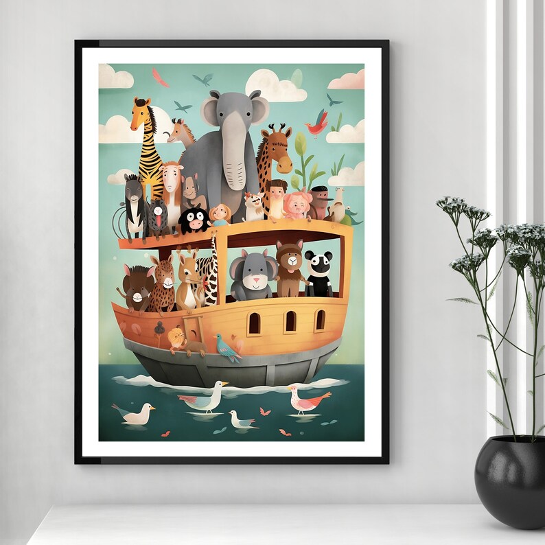Noah's Ark Printable Download Sunday School Nursery Instant Print ...