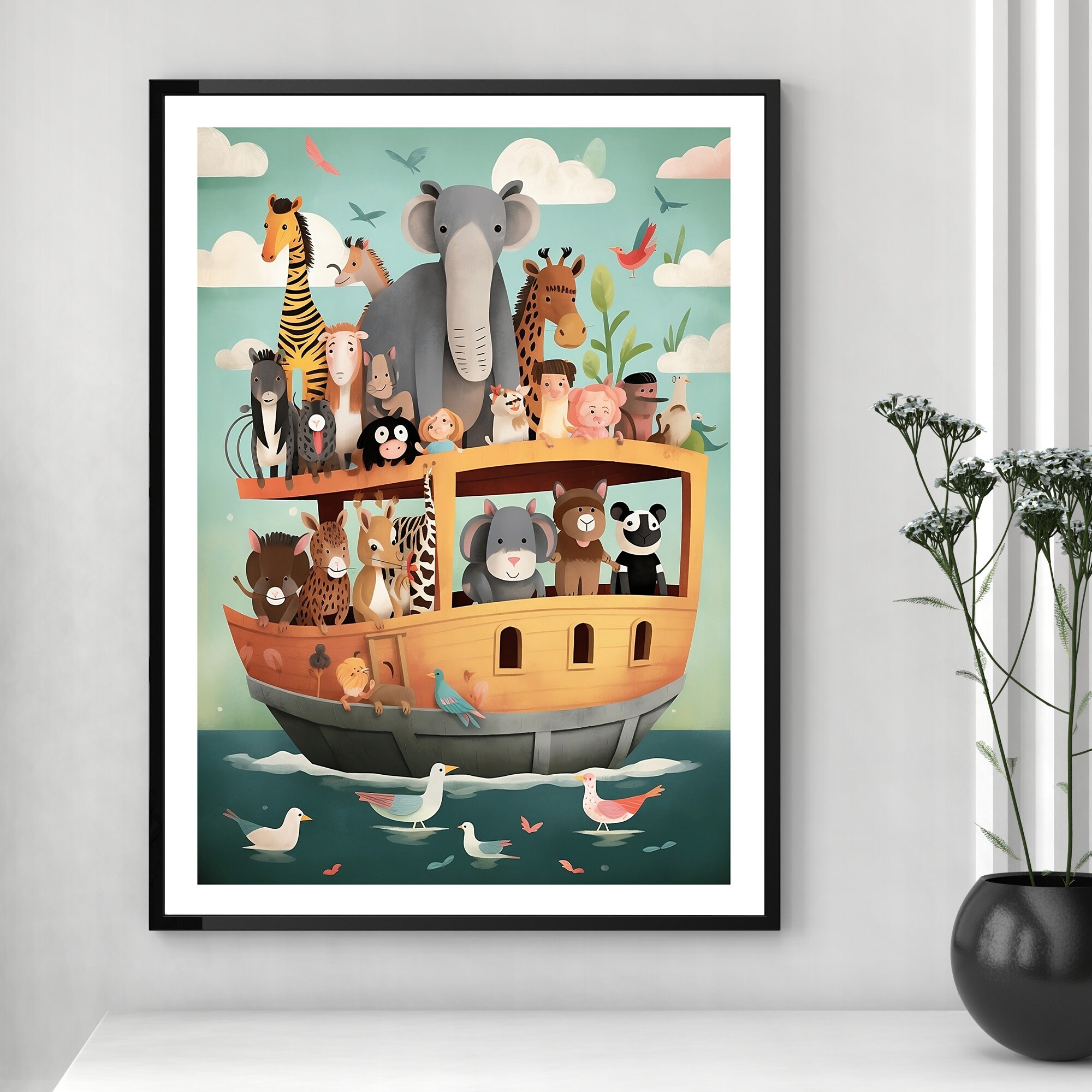 Noah's Ark Printable Download Sunday School Nursery Instant Print ...