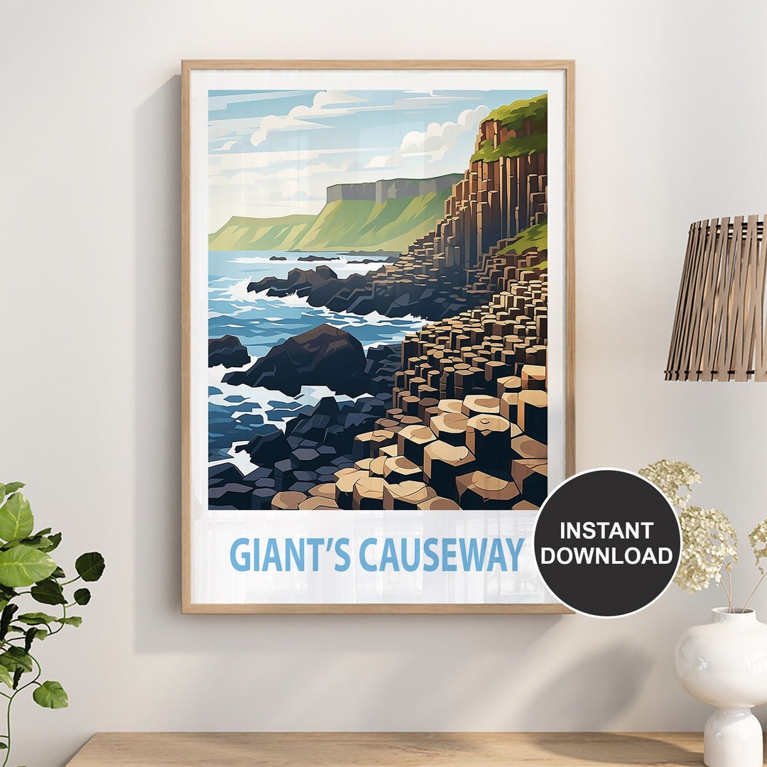 Giant's Causeway Coast Instant Download Printable Poster Downloadable ...