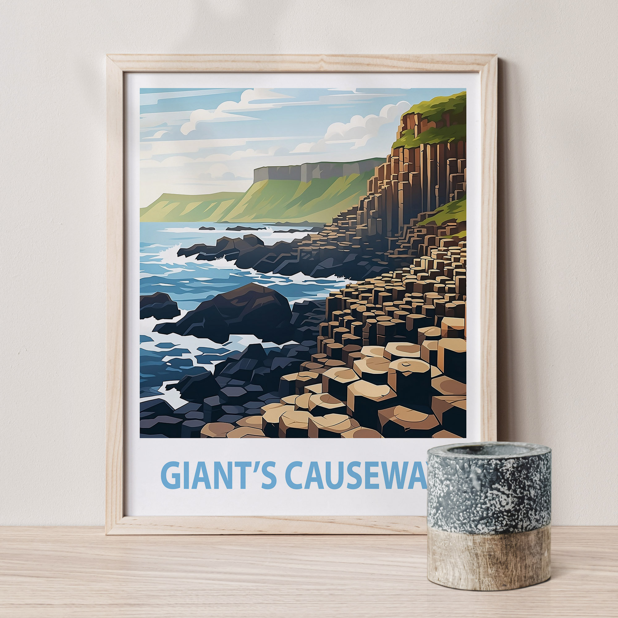 Giant's Causeway Coast Instant Download Printable Poster | Downloadable ...