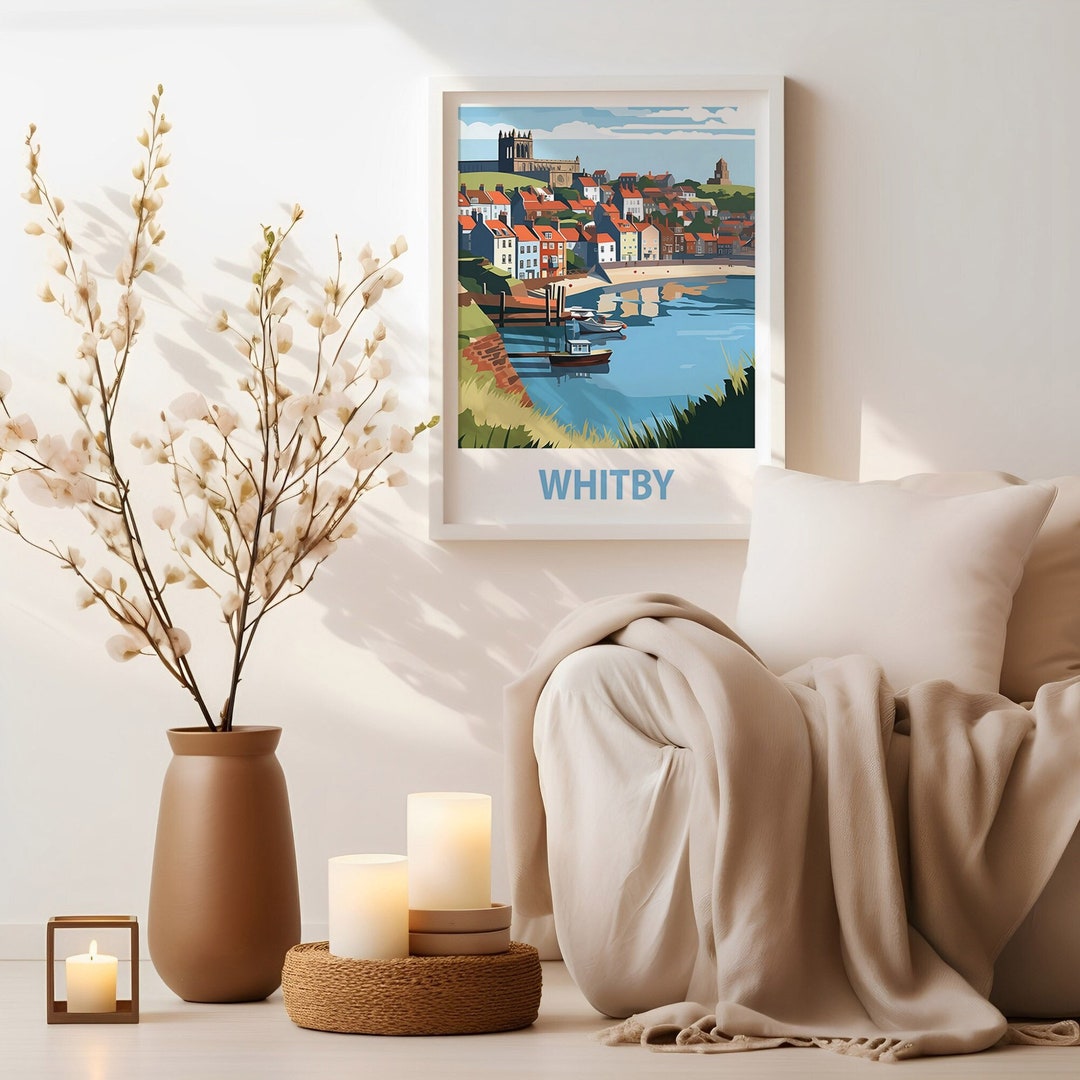 Whitby England Poster | Yorkshire North England Wall Art Print | Travel ...