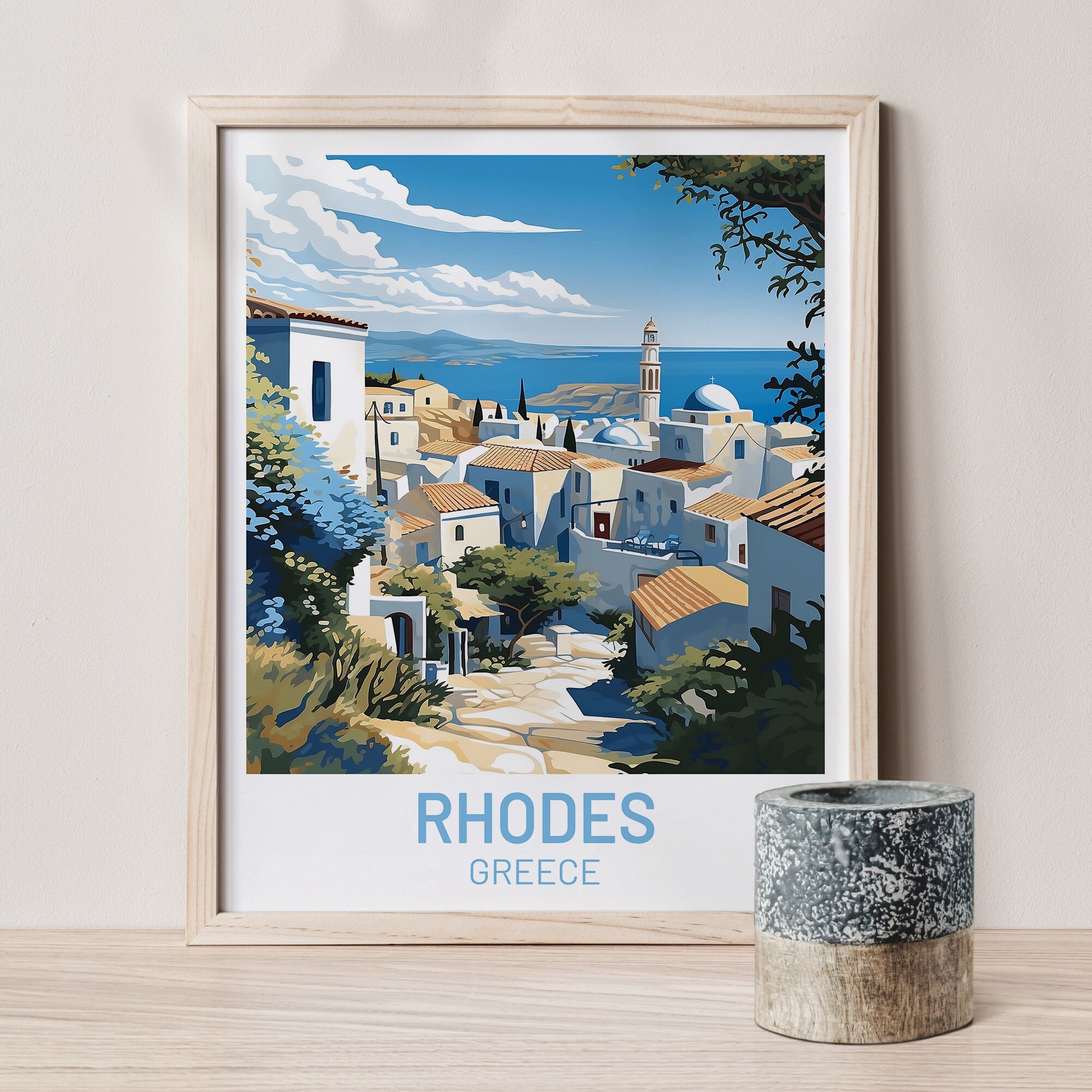 Rhodes Greece Travel Instant Download Printable Poster Rhodes ...