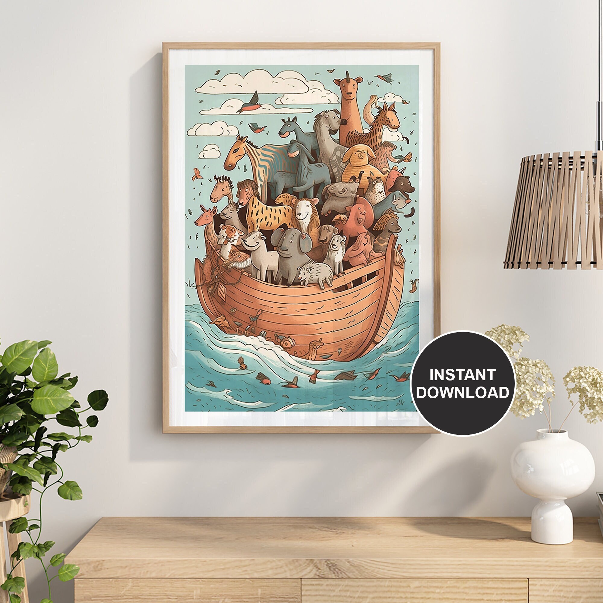 Noah's Ark Nursery Instant Download Printable Poster | Downloadable ...