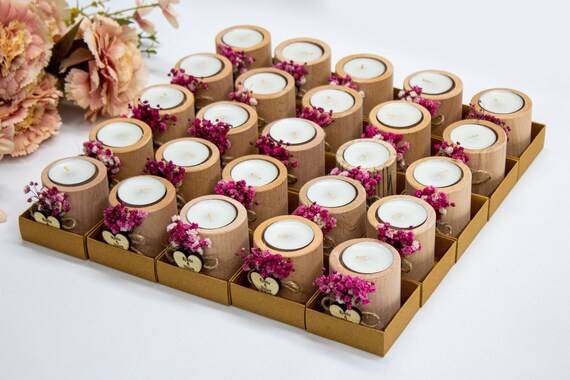 40PCS Bulk Wedding Favors Candle Personalized Tealight Candle Holder Wedding Favor for Guests Rustic Wedding Candle Favors Candle Favor Etsy UK