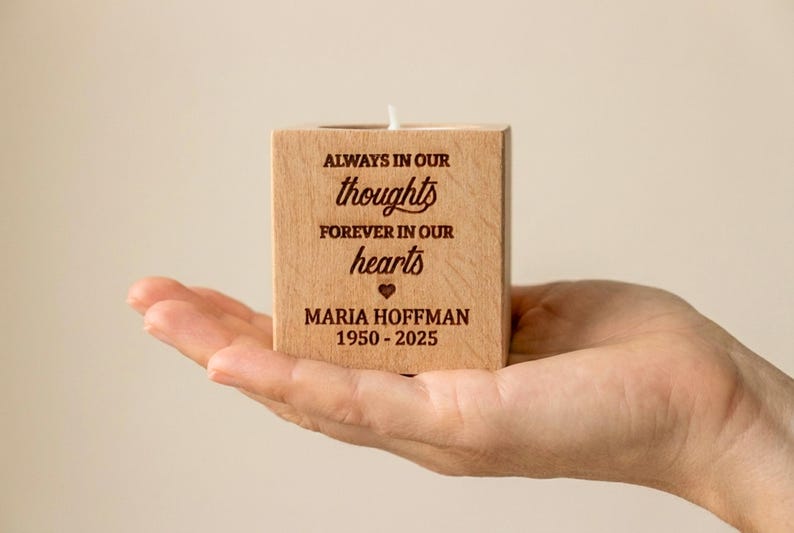 Memorial Service Candle Favor, Custom Funeral Keepsake, in Loving ...