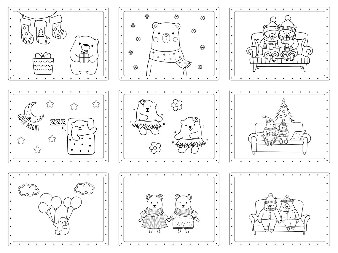 Polar Bear Coloring Pages, 18 Cute Printable Color Sheets, Kids ...
