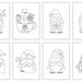 Christmas Gnomes Coloring Pages, 20 Printable Color Sheets, Cute ...