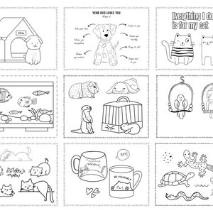 Cute Pets Coloring Pages, 18 Colouring Sheets, Printable Color Pages ...