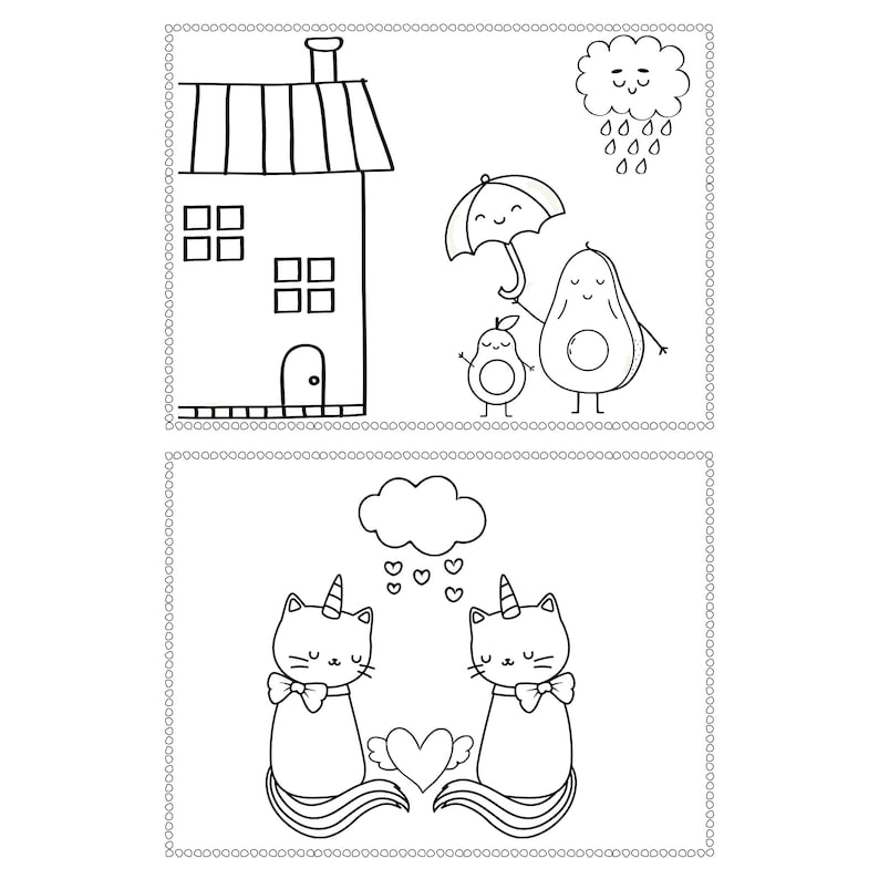 Rainy Day Coloring Pages for Girls and Boys 8 Cute Printable - Etsy