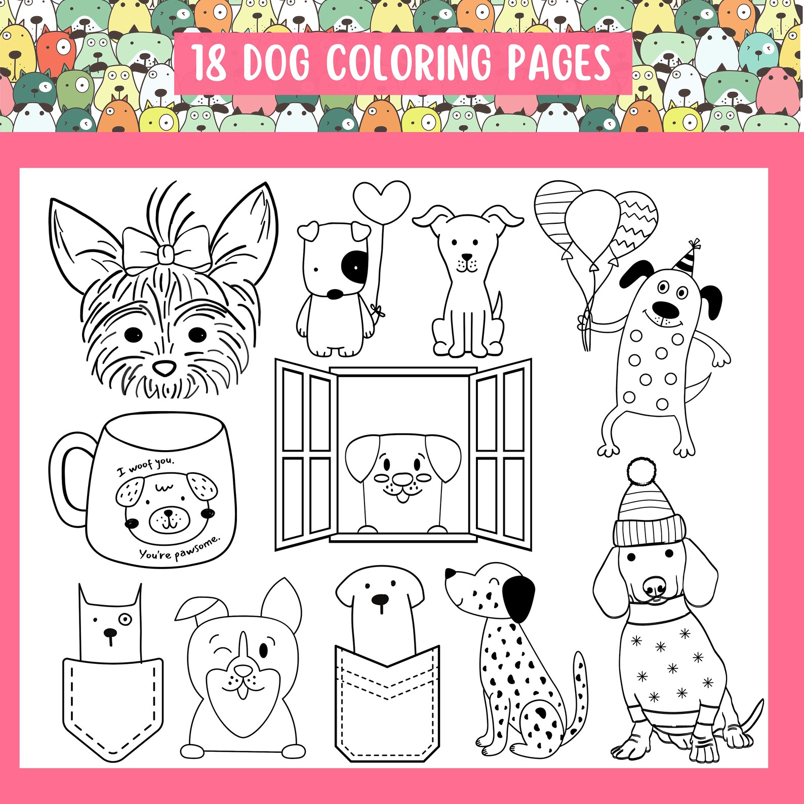 Dog Coloring Pages to Celebrate National Dog Day, 18 Printable Color ...