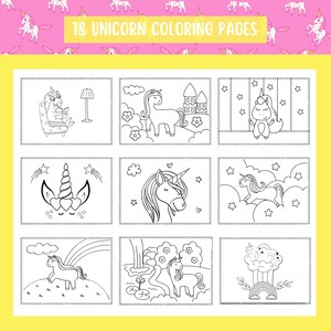 Unicorn Coloring Pages for Girls, 18 Printable Colouring Sheets for ...