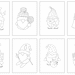 Christmas Gnomes Coloring Pages, 20 Printable Color Sheets, Cute ...