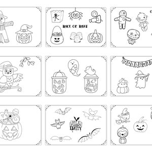 Halloween Coloring Pages for Girls and Boys, 18 Cute Printable Color ...