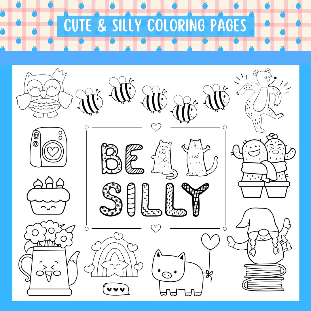 Cute Coloring Pages for Kids, 18 Printable Color Pages, Easy Coloring ...