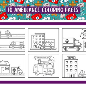 Ambulance Coloring Pages for Girls and Boys to Learn the Importance of ...