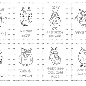 Owl Coloring Pages Bundle, Cute Bird Coloring Book, 16 Kids Coloring ...